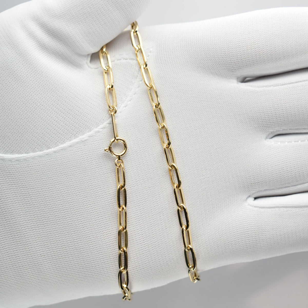 (Y092505①) K18 YG クリップチェーン ネックレス - ネックレス